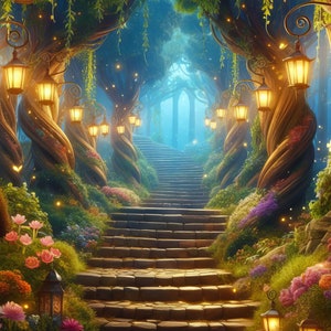 Fantasy Pathway Clip Art Bundle 10 High Res Watercolor Jpgs for Junk ...