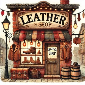Leather Shop: 10 High Res Watercolor Jpgs Junk Journaling, Scrapbooking ...