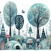 Whimsical Trees Clip Art Bundle 10 High Res Watercolor Jpgs Junk ...
