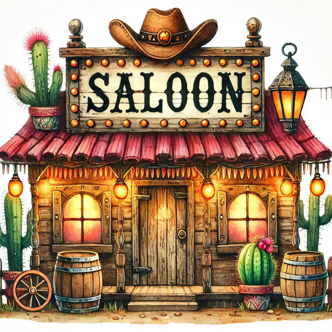 Whimsical Saloon: 10 High Res Watercolor Jpgs Junk Journaling ...