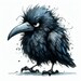 Frazzled Crow Clip Art 10 High Res Watercolor Jpgs for Junk Journaling ...