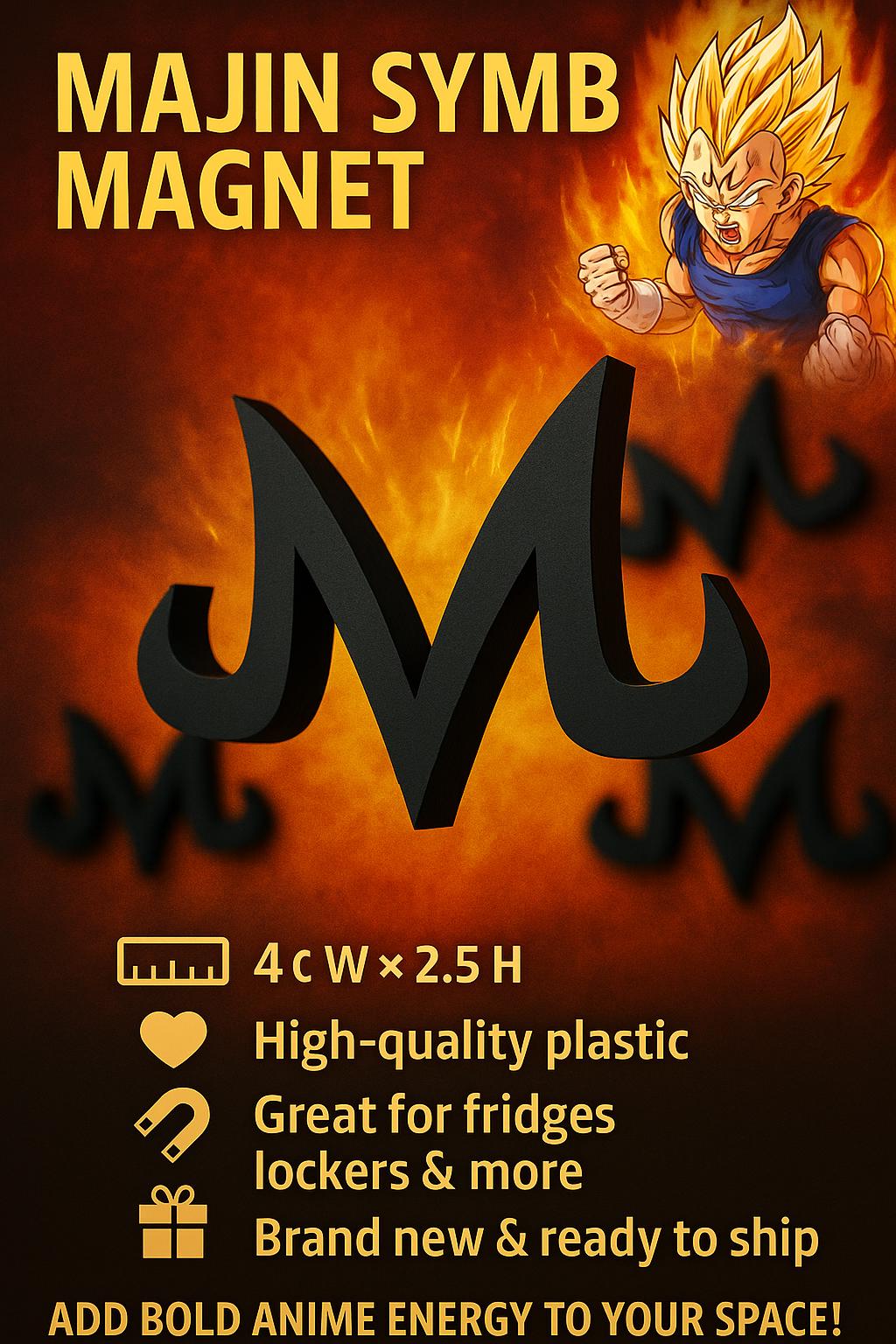 Majin Vegeta Magnet – Dragon Ball Z Inspired 3D Printed Anime Fridge ...