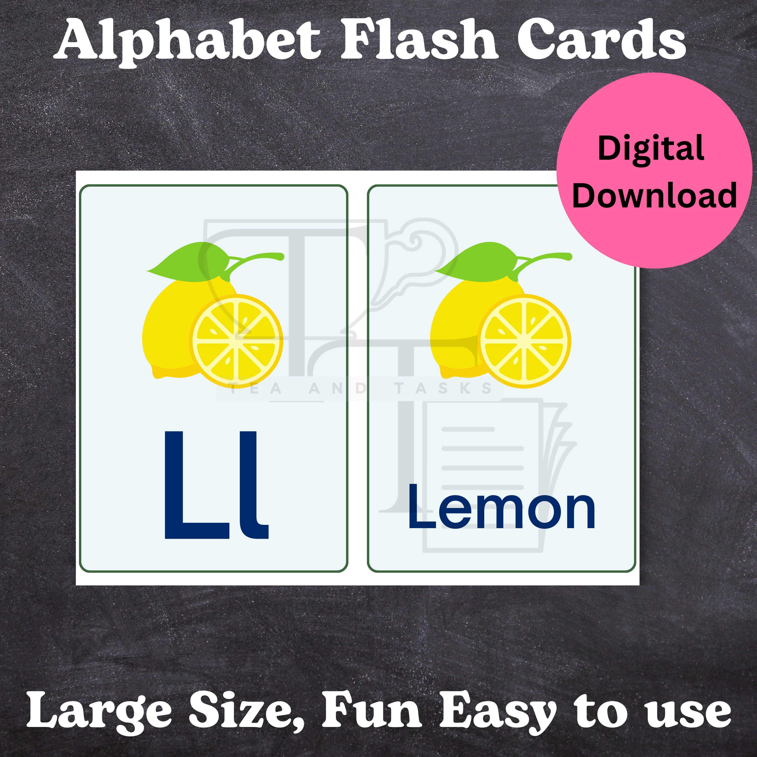 Alphabet Flashcards, Flashcards for Kids, Preschool Learning ...