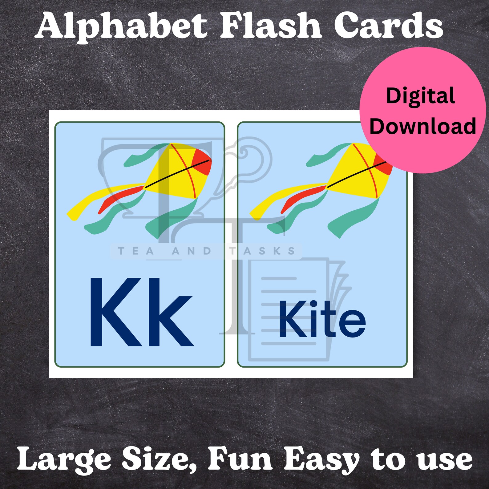 Alphabet Flashcards, Flashcards for Kids, Preschool Learning ...