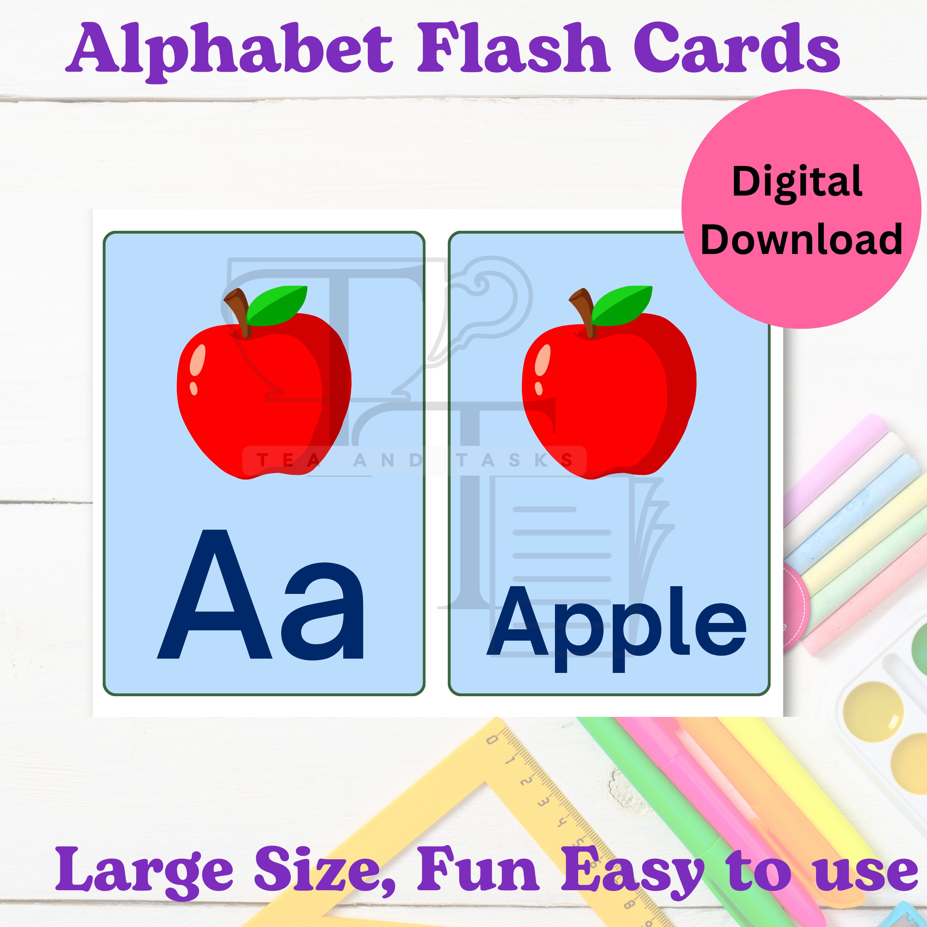 Alphabet Flashcards, Flashcards for Kids, Preschool Learning ...