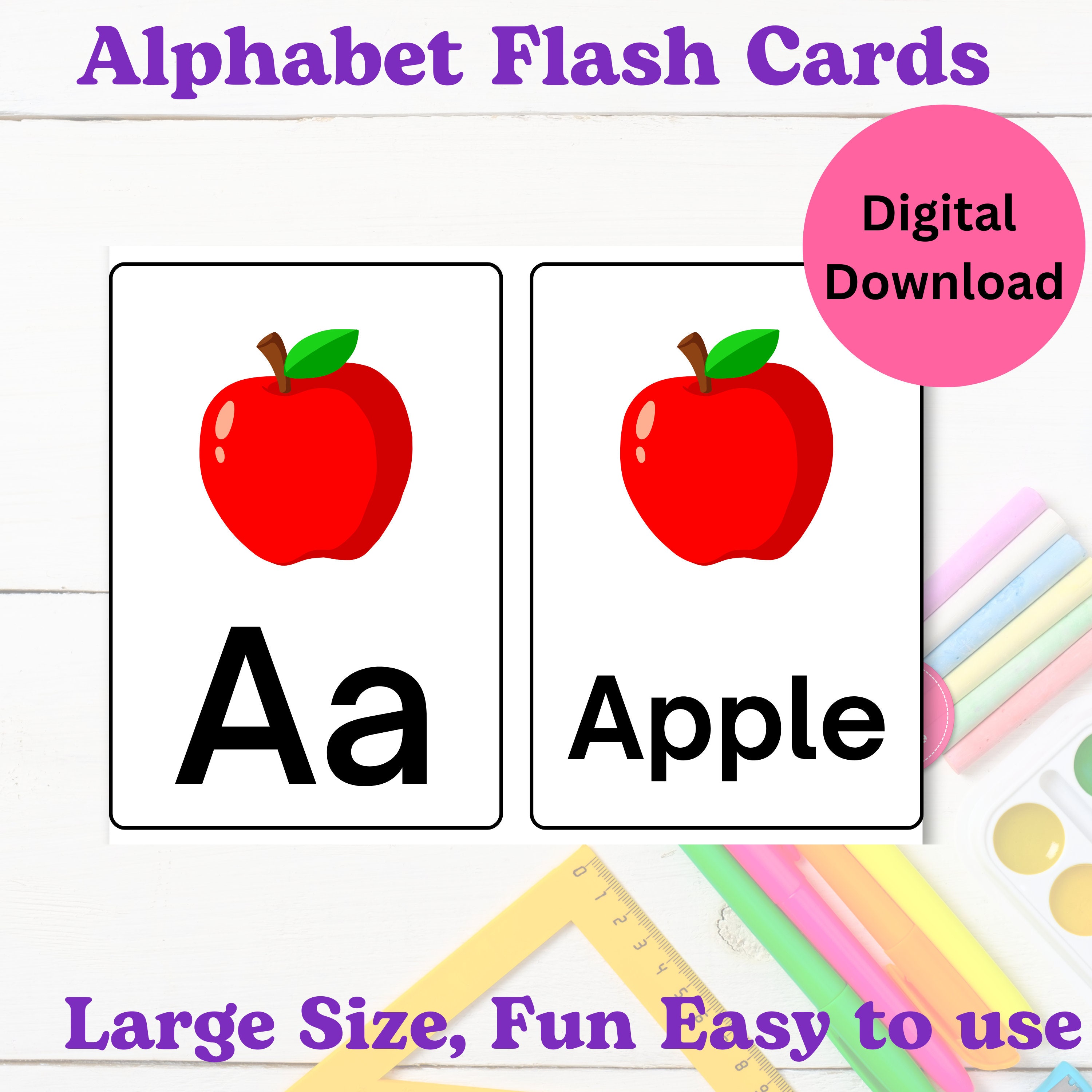 Alphabet Flashcards, Flashcards for Kids, Preschool Learning ...