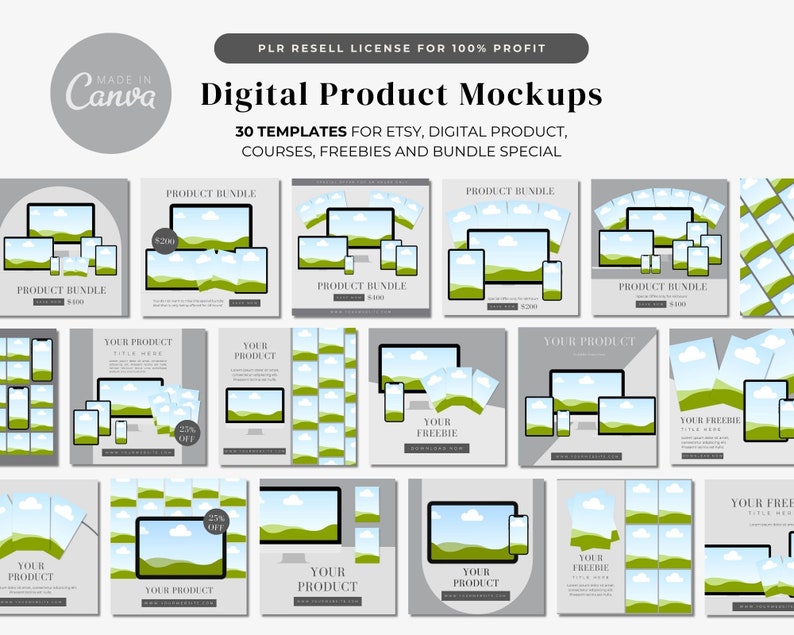 30 Digital Product Mockups Done for You Digital Product Bundle Digital ...