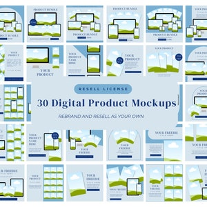 30 Digital Product Mockups | Done for You Digital Product Bundle ...