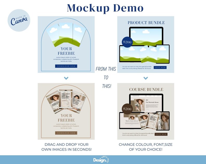 30 Digital Product Mockups | Done for You Digital Product Bundle ...