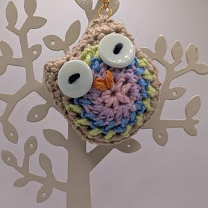 Mini Crocheted Owl Keychain - Etsy