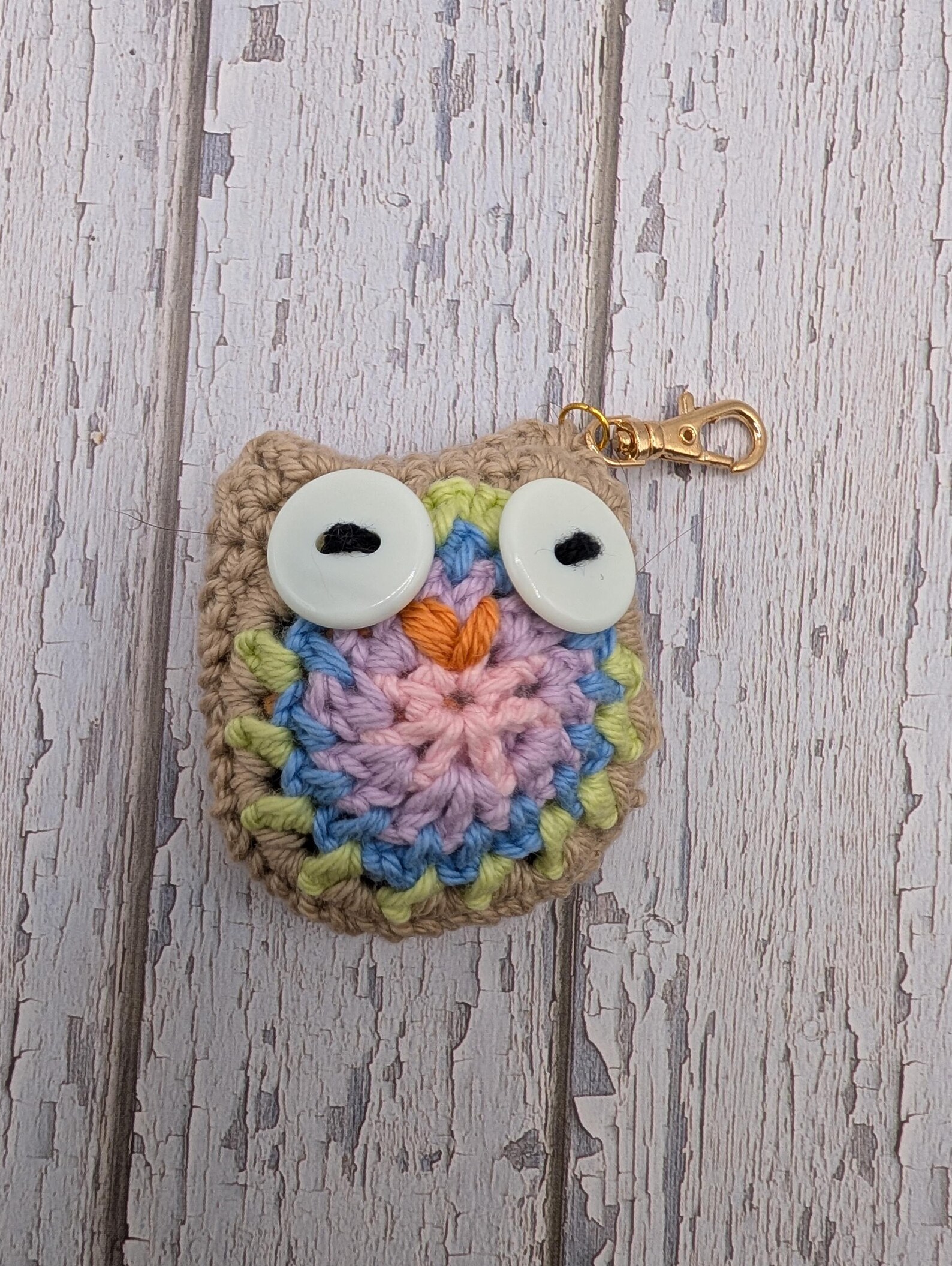 Mini Crocheted Owl Keychain - Etsy