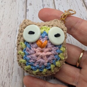 Mini Crocheted Owl Keychain - Etsy