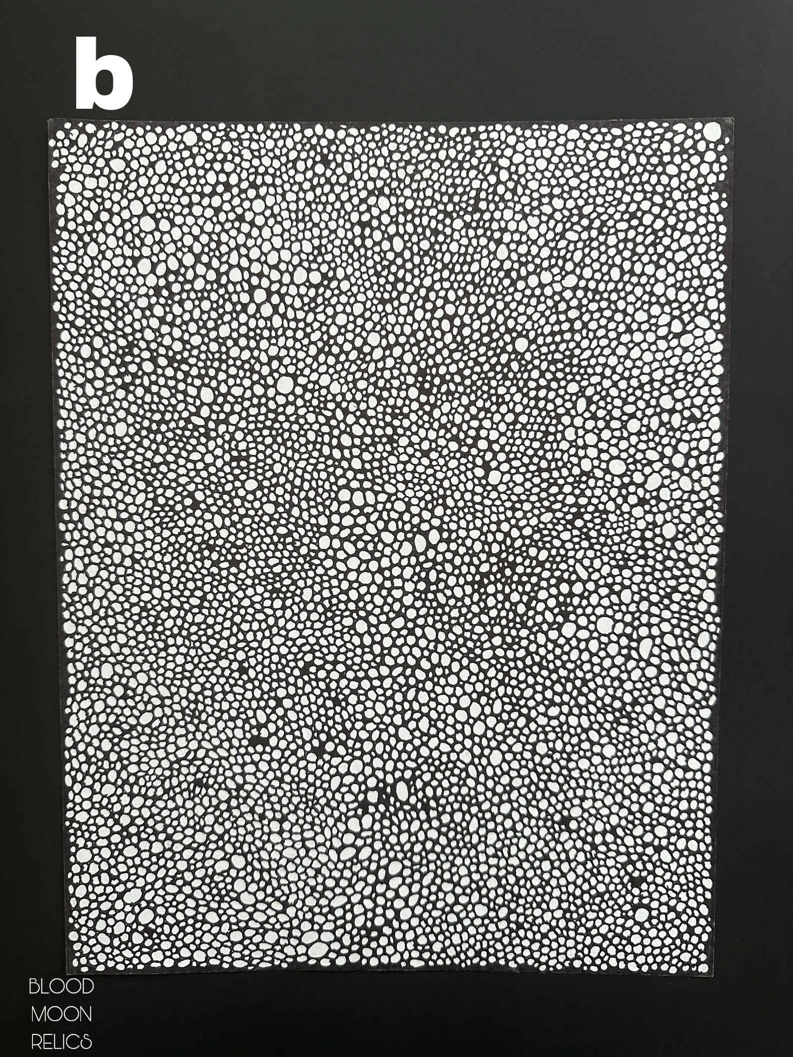 Black and White Ink on Paper Repeating Patters Optical Illusion Eye ...