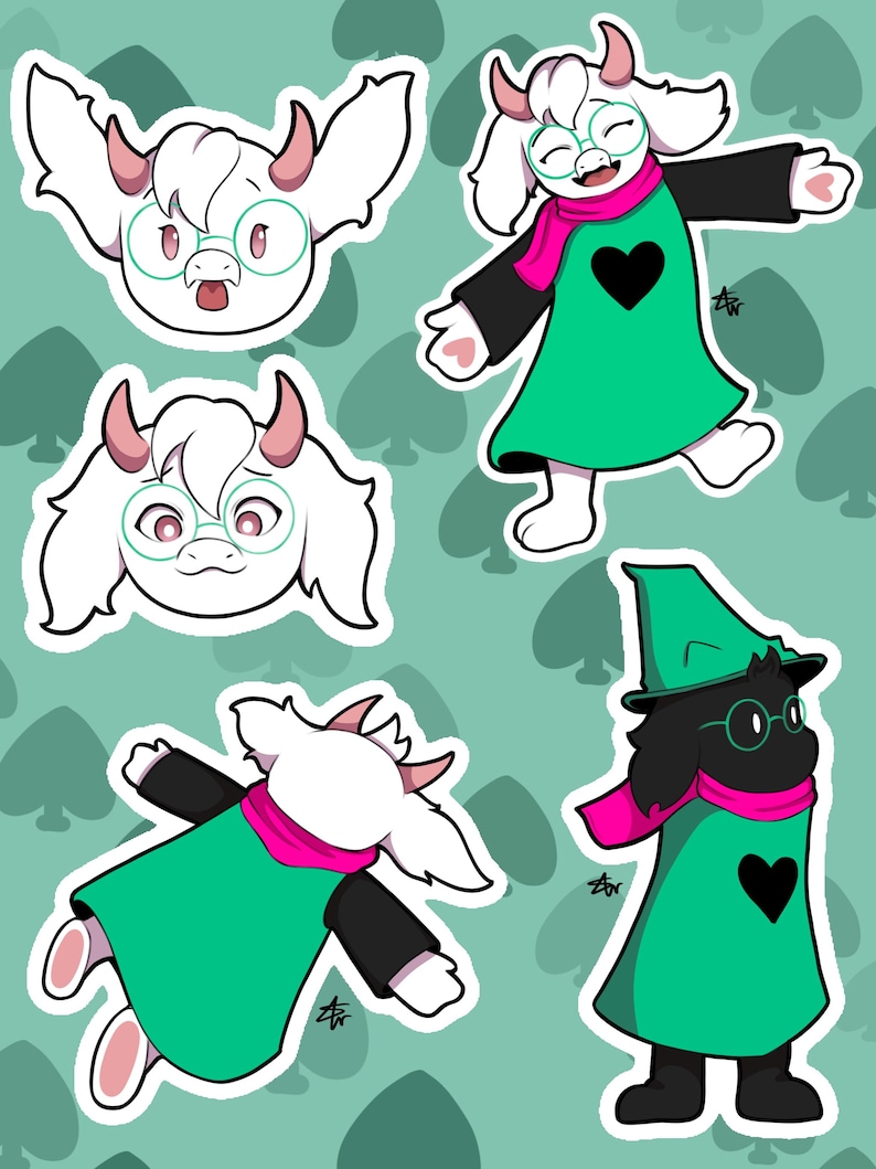Ralsei Splat Sprite Vinyl Sticker - Deltarune Fanart - Etsy