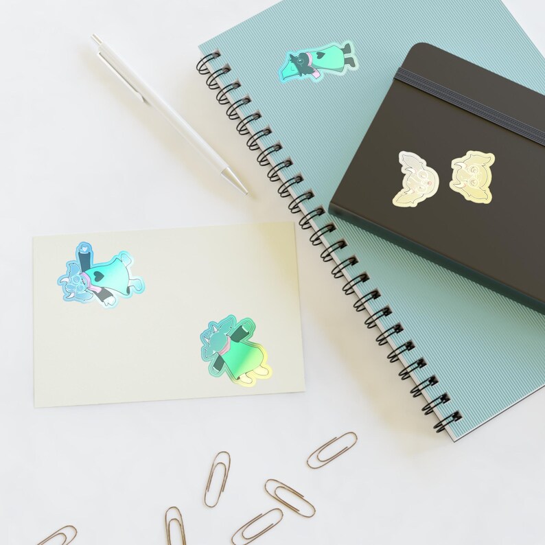 Deltarune Ralsei Sticker Sheet, White & Holographic Journaling ...