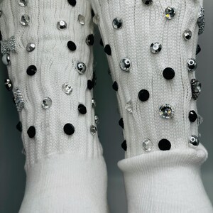 Star Bow Rhinestone Socks - Etsy