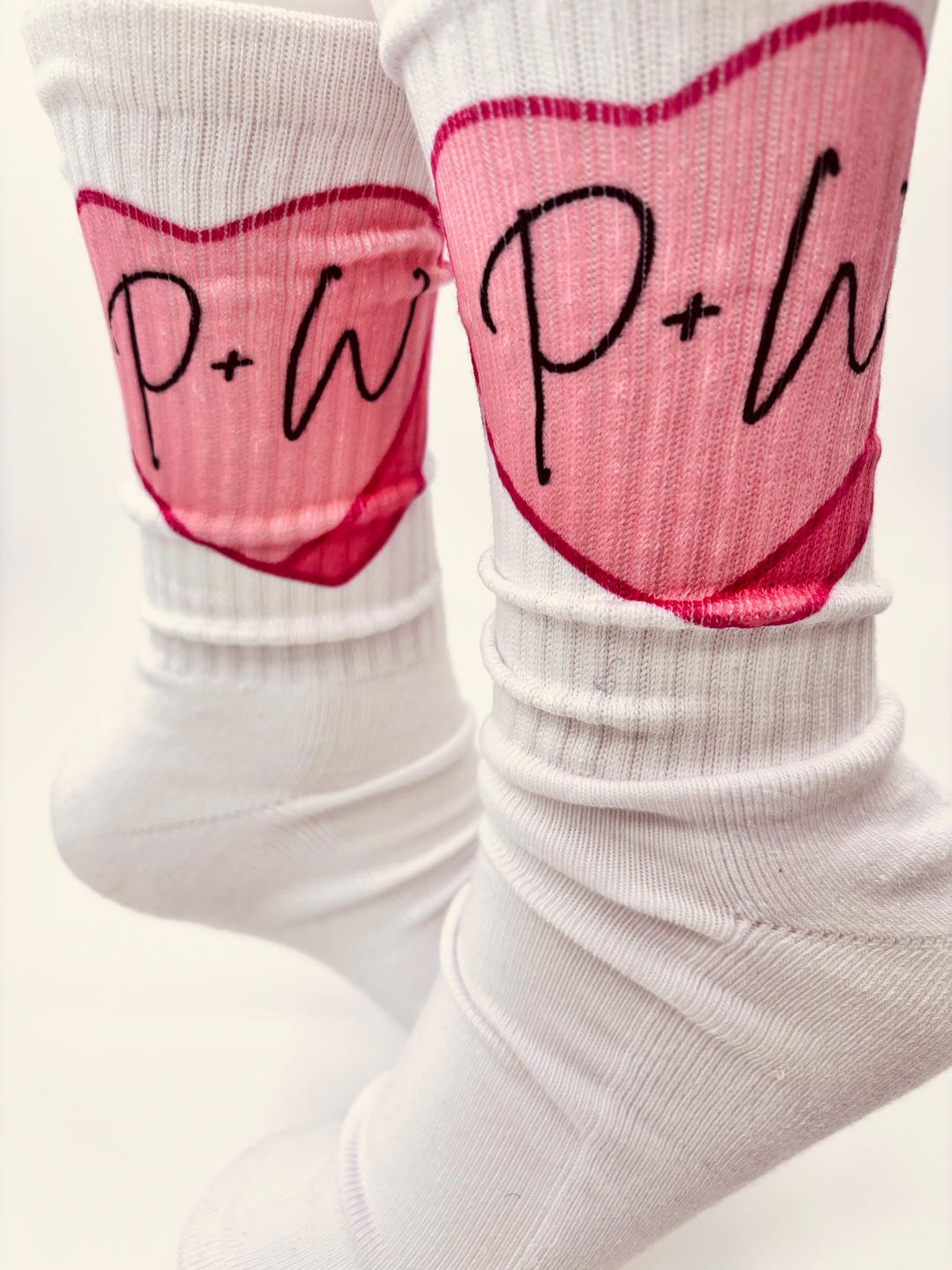 Custom Initials Heart Socks – Personalized Couple Socks – Valentine’s ...