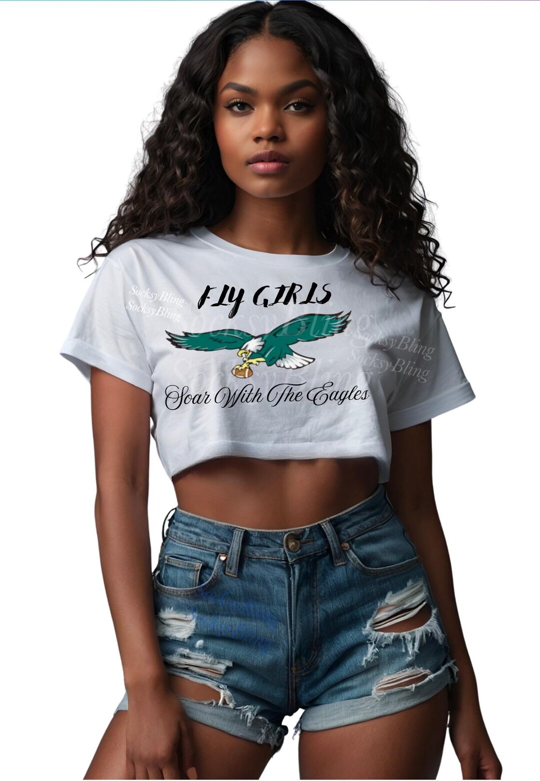 Game-day Chic: Eagle Crop Top |philly Fan| Gift for Her| Football Shirt ...