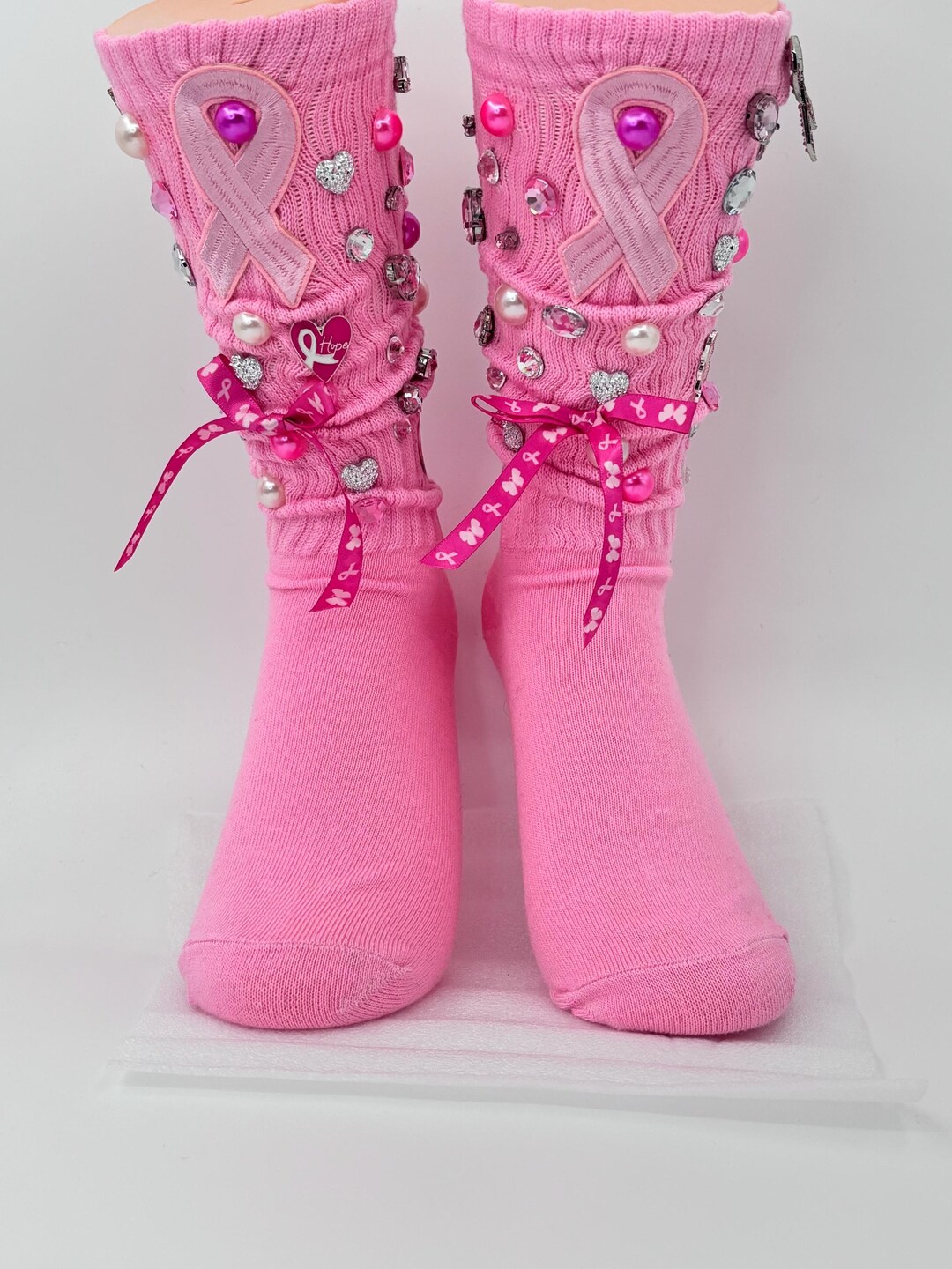 Cancer Awareness Pink Junk Socks - Etsy