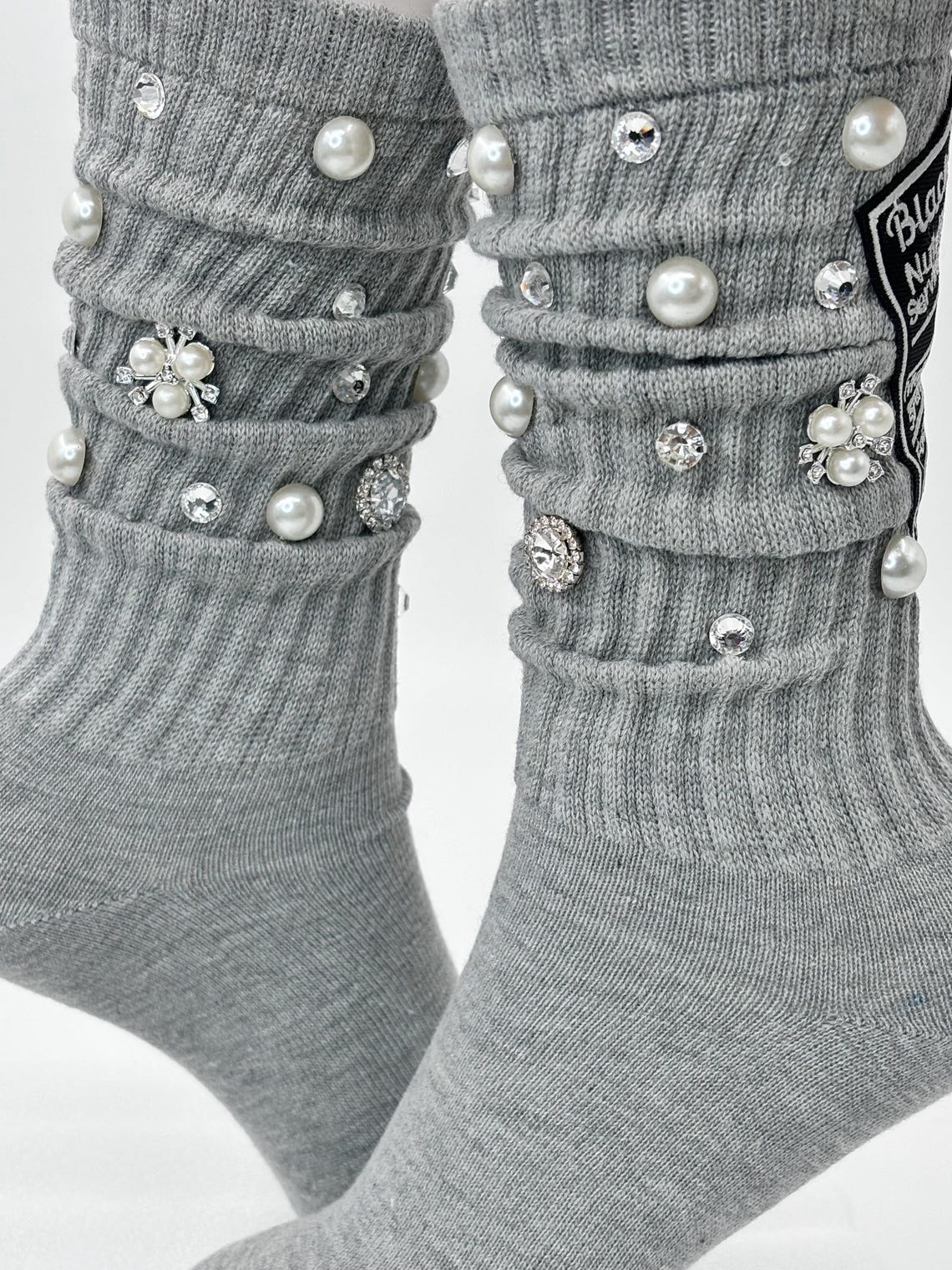 Sassy AF Bling Pearl Socks| Junks Socks Patch | Statement Girl Socks ...