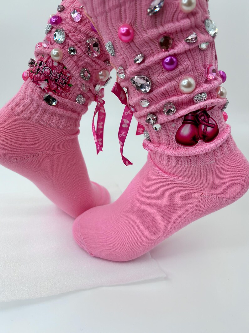 Cancer Awareness Pink Junk Socks - Etsy