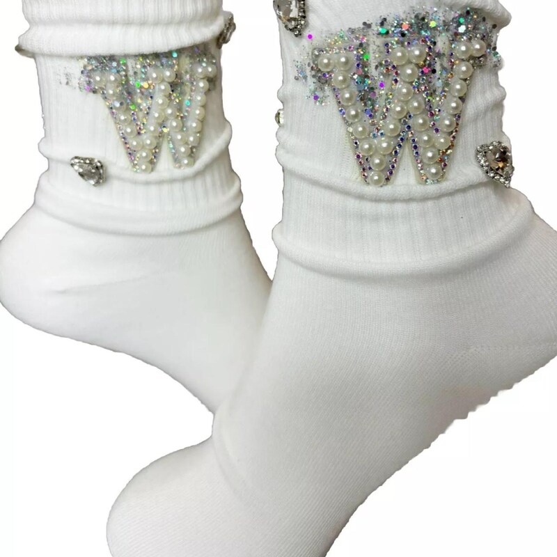 Silver Glitter Socks - Etsy