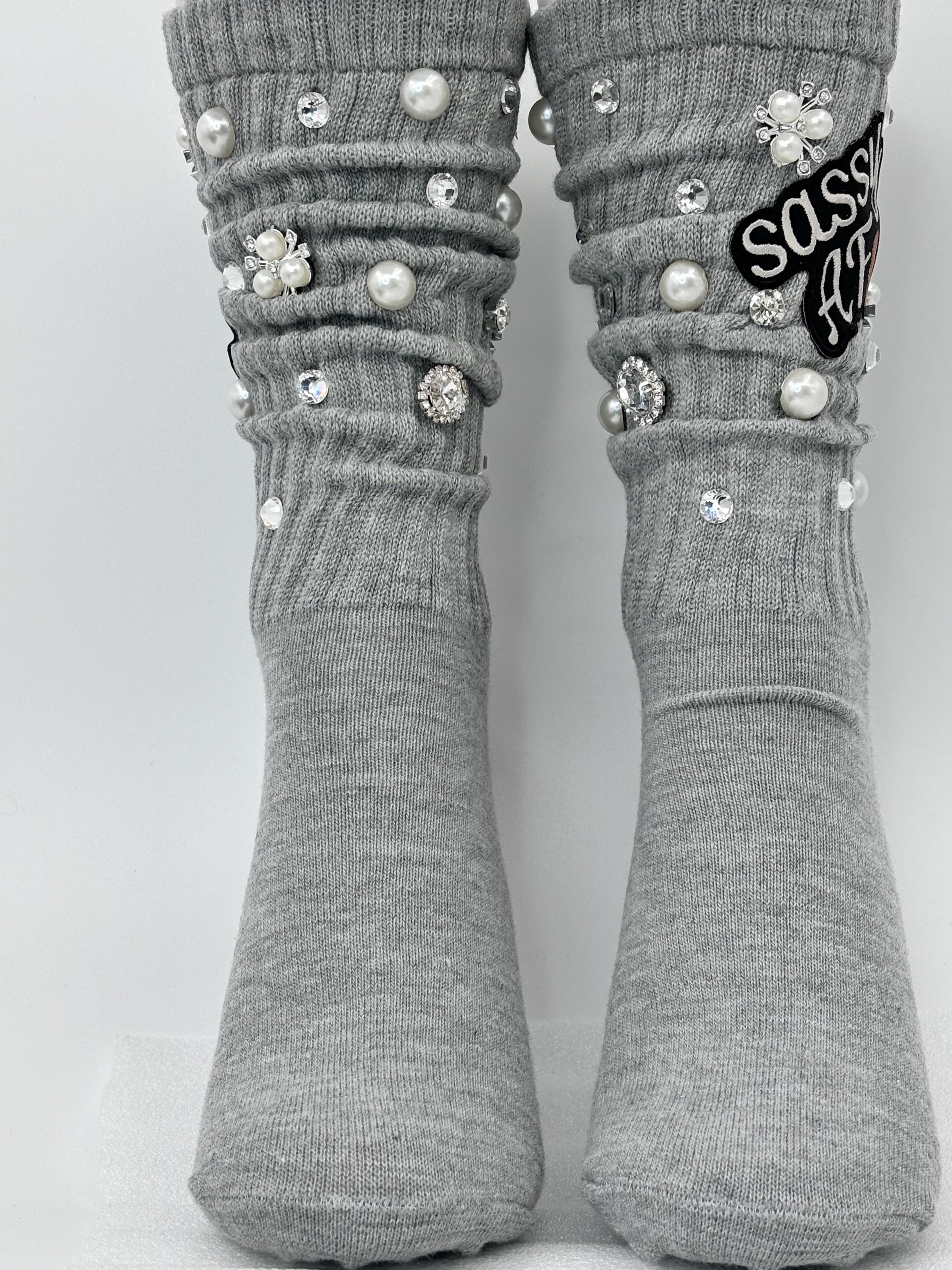Blinged-out Junk Socks| Rhinestone Socks| Bedazzled Socks - Etsy