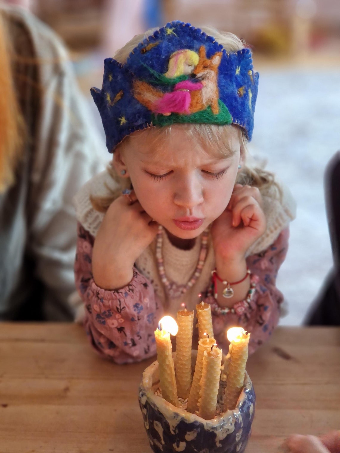 Handmade Felted Birthday Crown Gift | Waldorf Inspired Wool Crown - Etsy