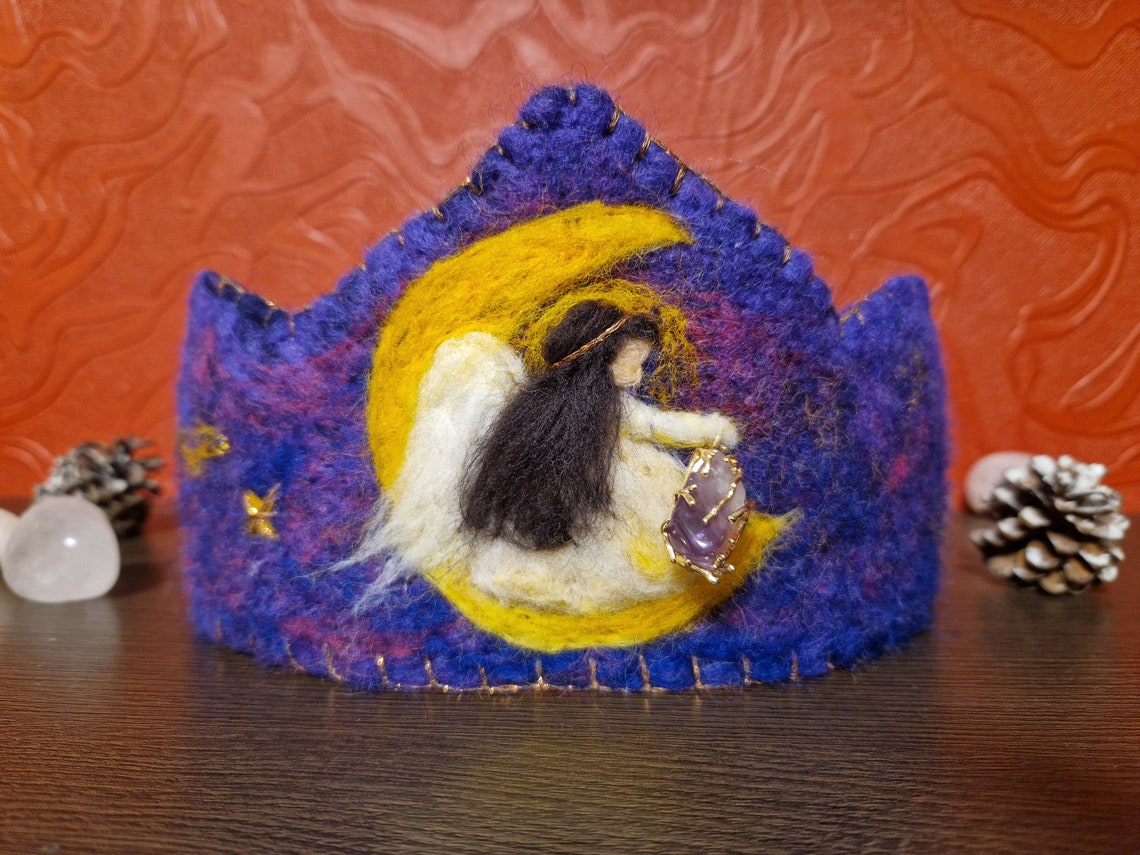 Handmade Felted Birthday Crown Gift | Waldorf Inspired Wool Crown - Etsy