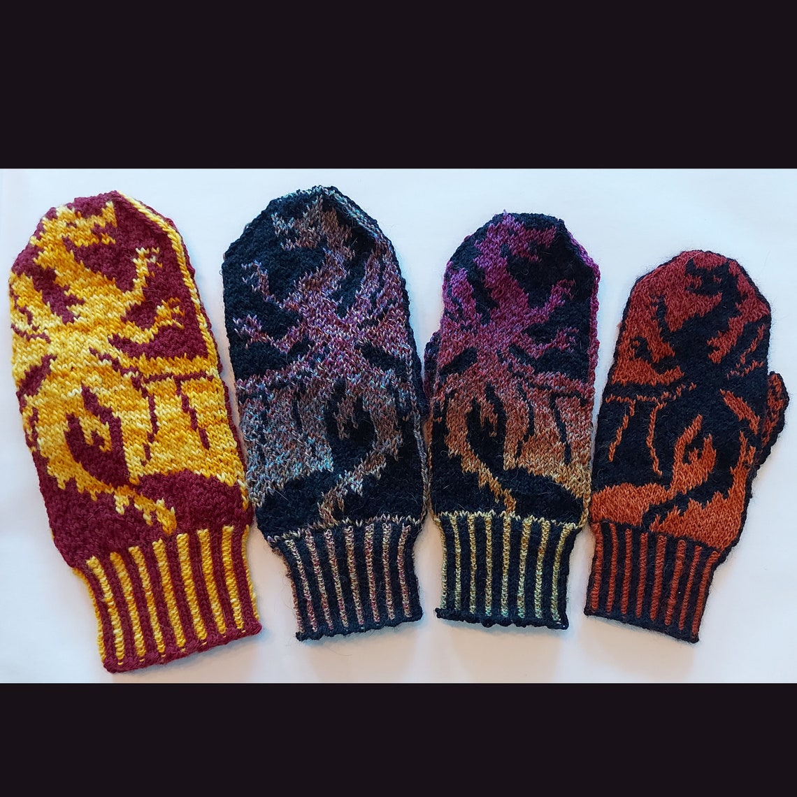 Dragon Mitten Knitting Pattern Instant Download PDF Colorwork / Fair ...