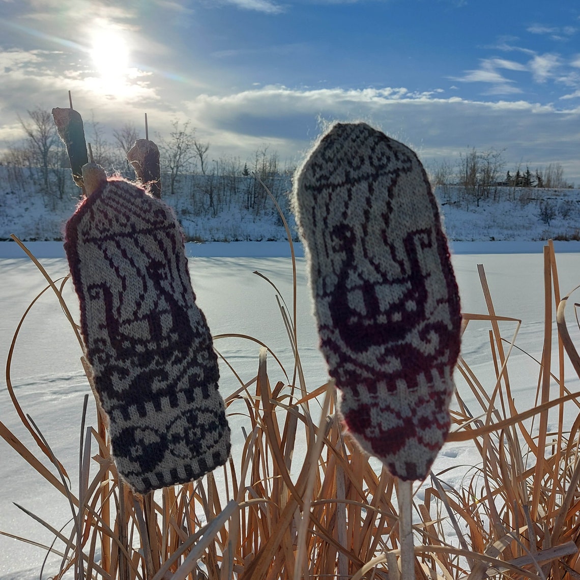 Viking Ship Mitten Knitting Pattern: Suitable for Men or Women Stranded ...