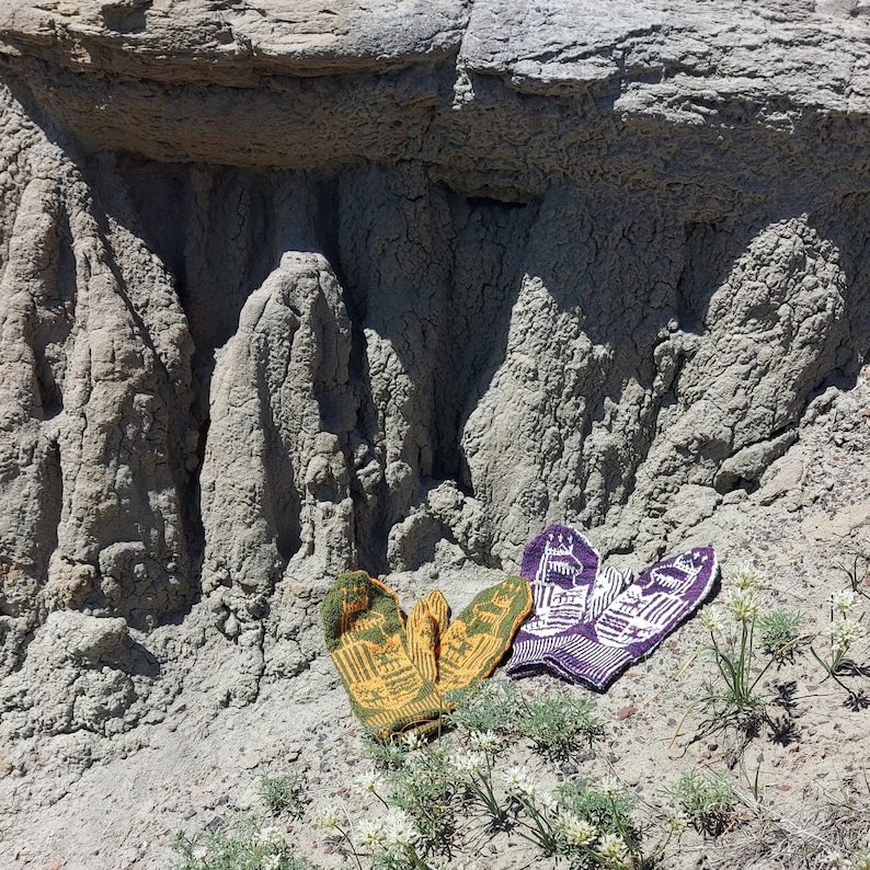 Crusader Knight Mitten Knitting Pattern Instant Download PDF Fair-isle ...