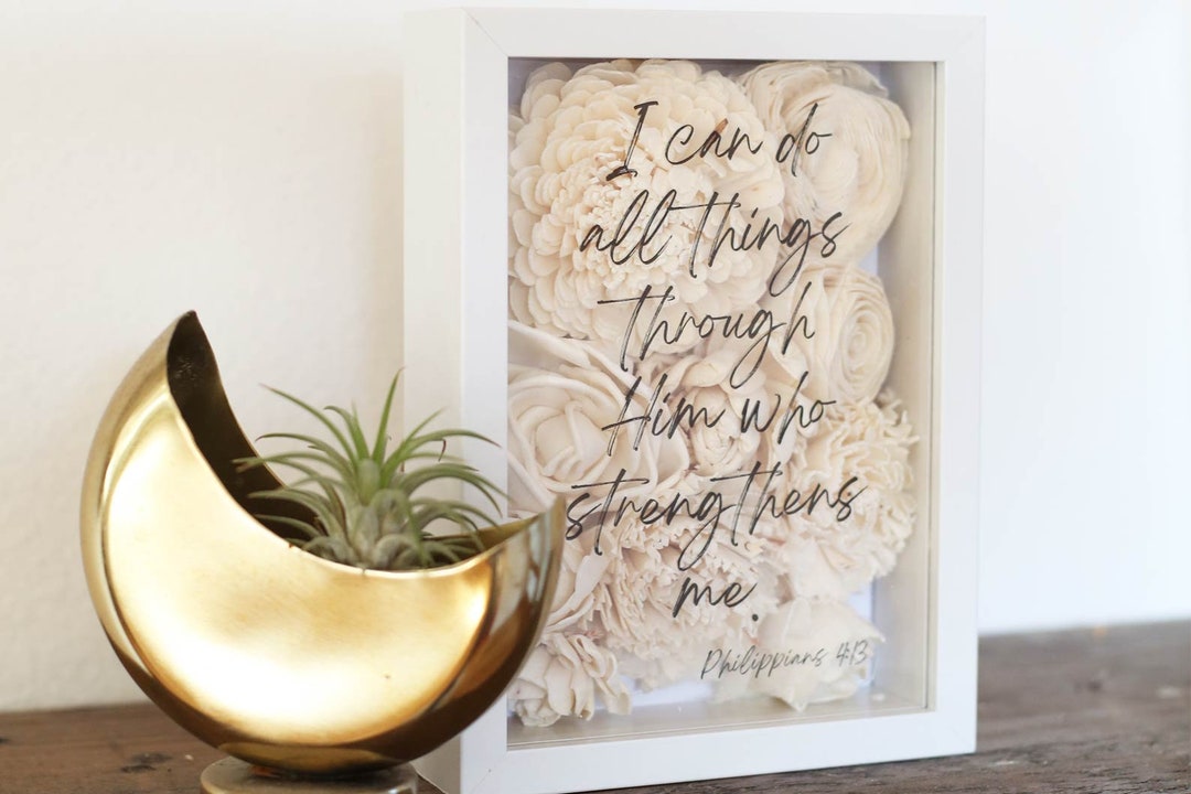 Bible Verse Shadow Box | Christian Inspirational Quotes | Home Decor ...