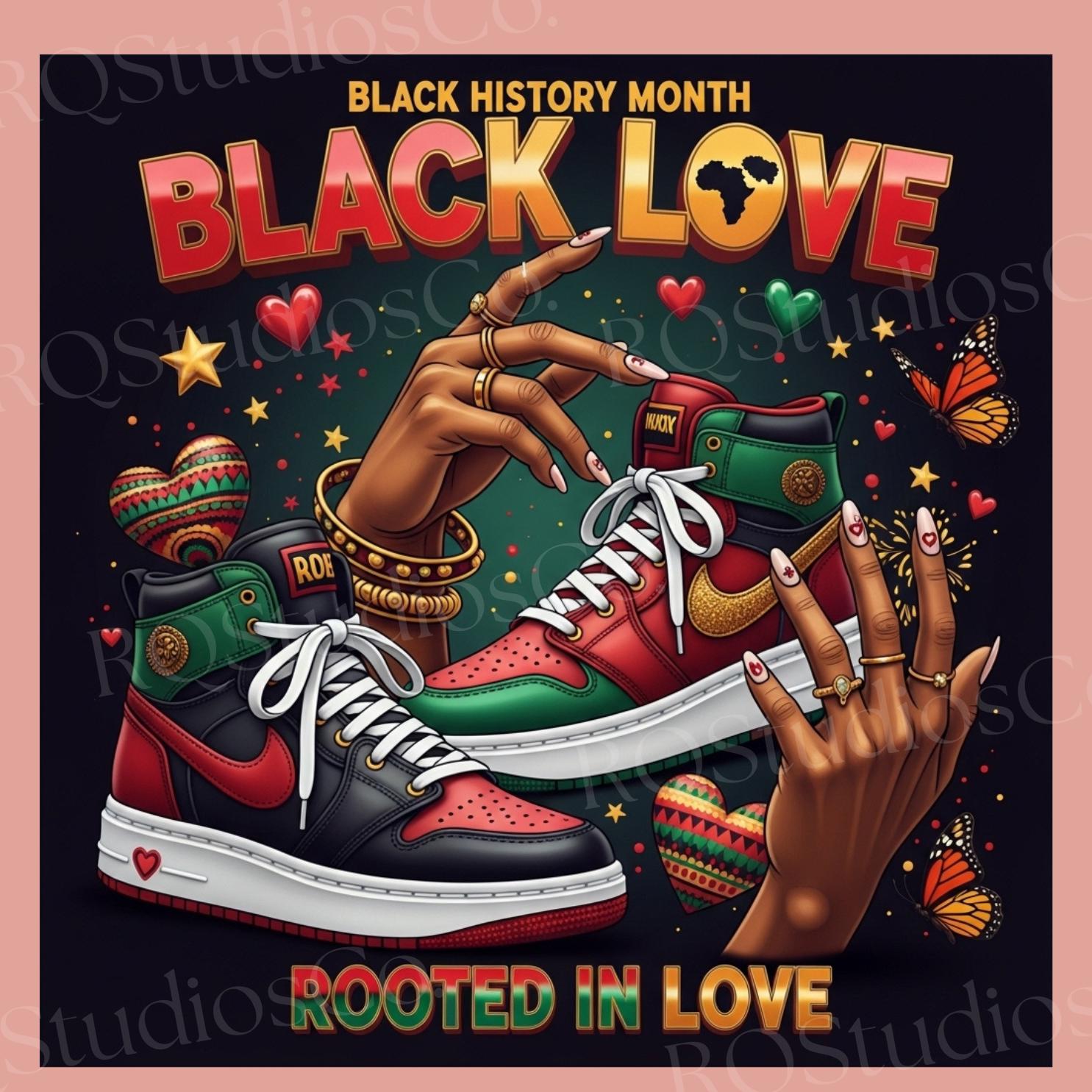 Black Valentine PNG | Black History Month Digital Download | Melanin ...