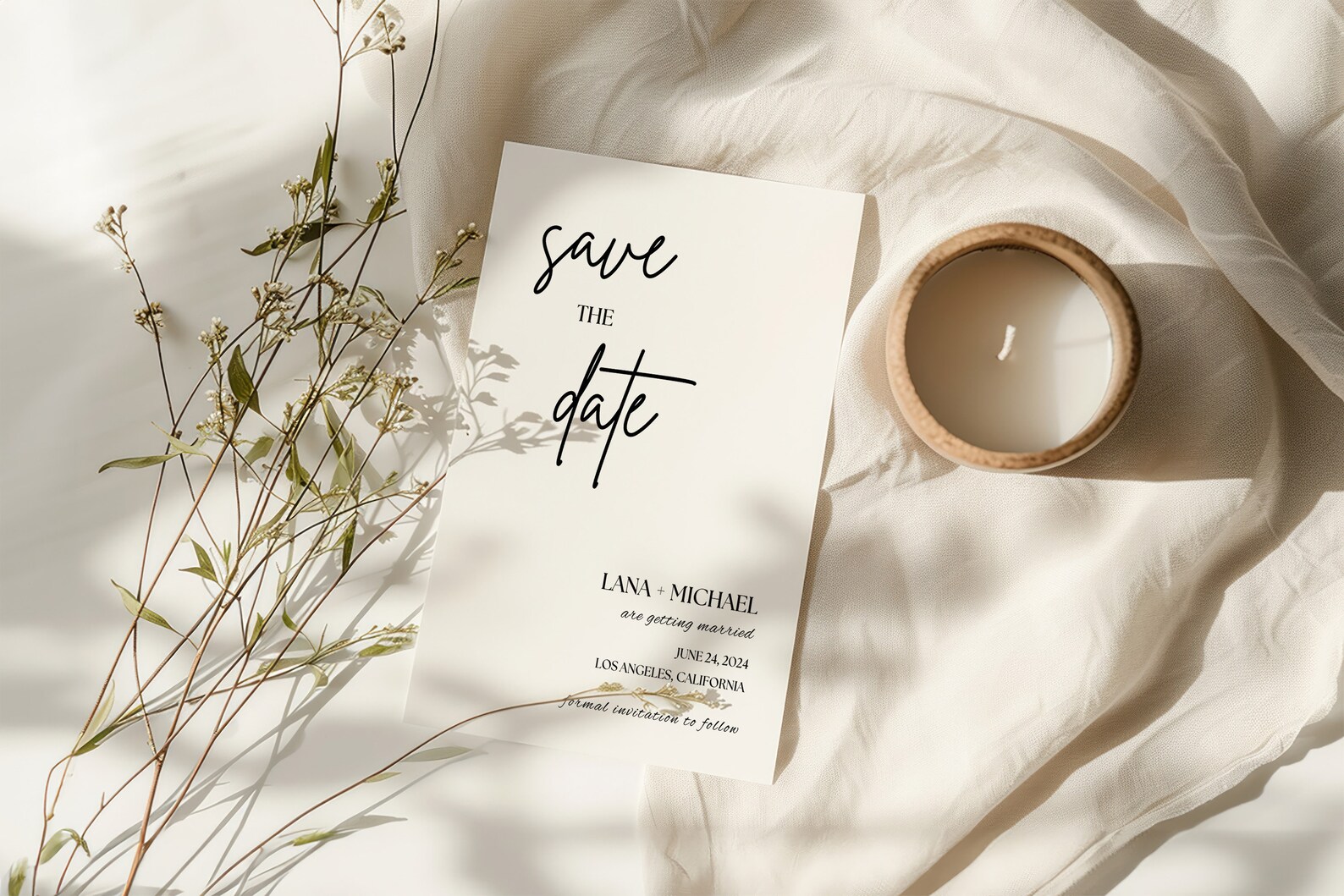 Printable Wedding Modern Invitation | Editable Files | Invitation ...