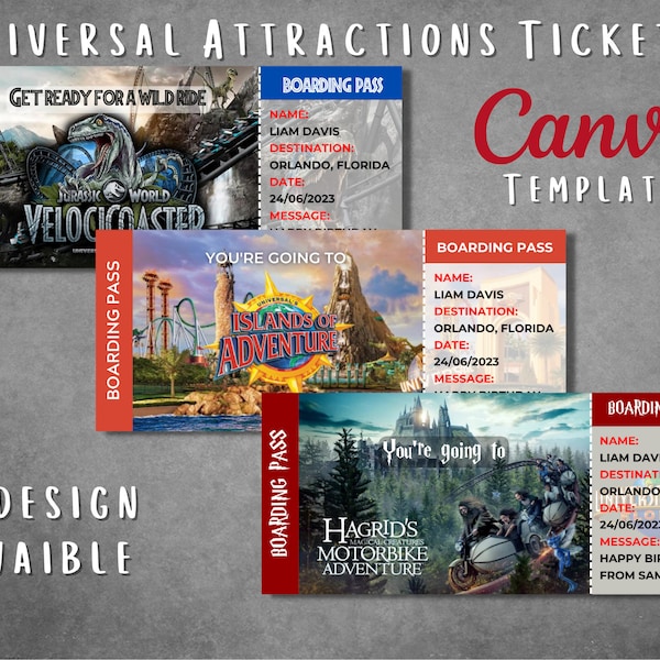Universal Studio Fake Tickets - Etsy