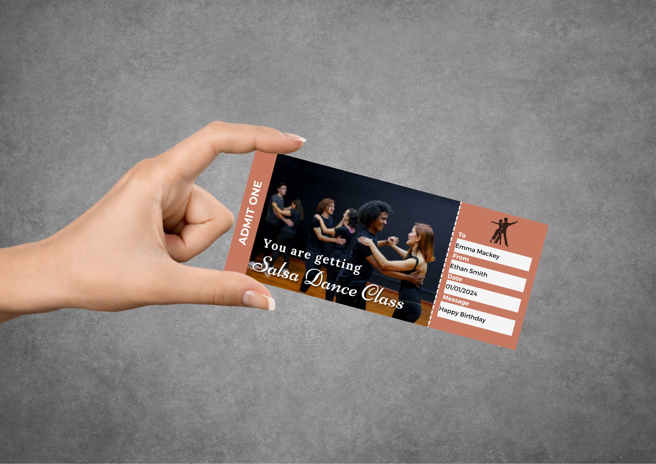 Editable Salsa Dance Class Ticket Template, Canva (digital Download) - Etsy