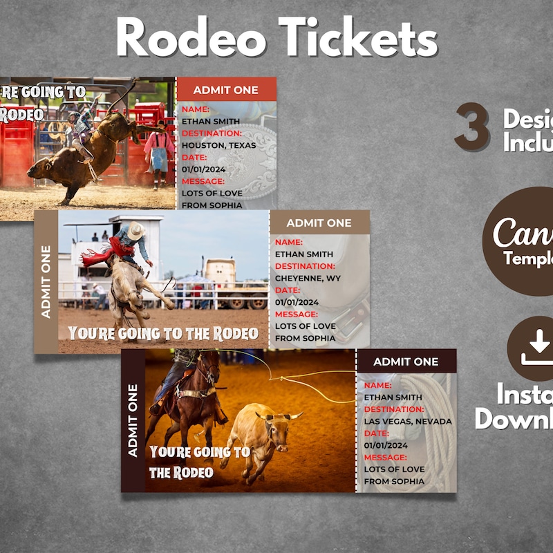 Western Ticket Design - Etsy