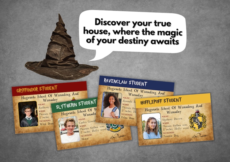 Editable School of Wizarding and Wizardry ID Badges Template, Printable ...