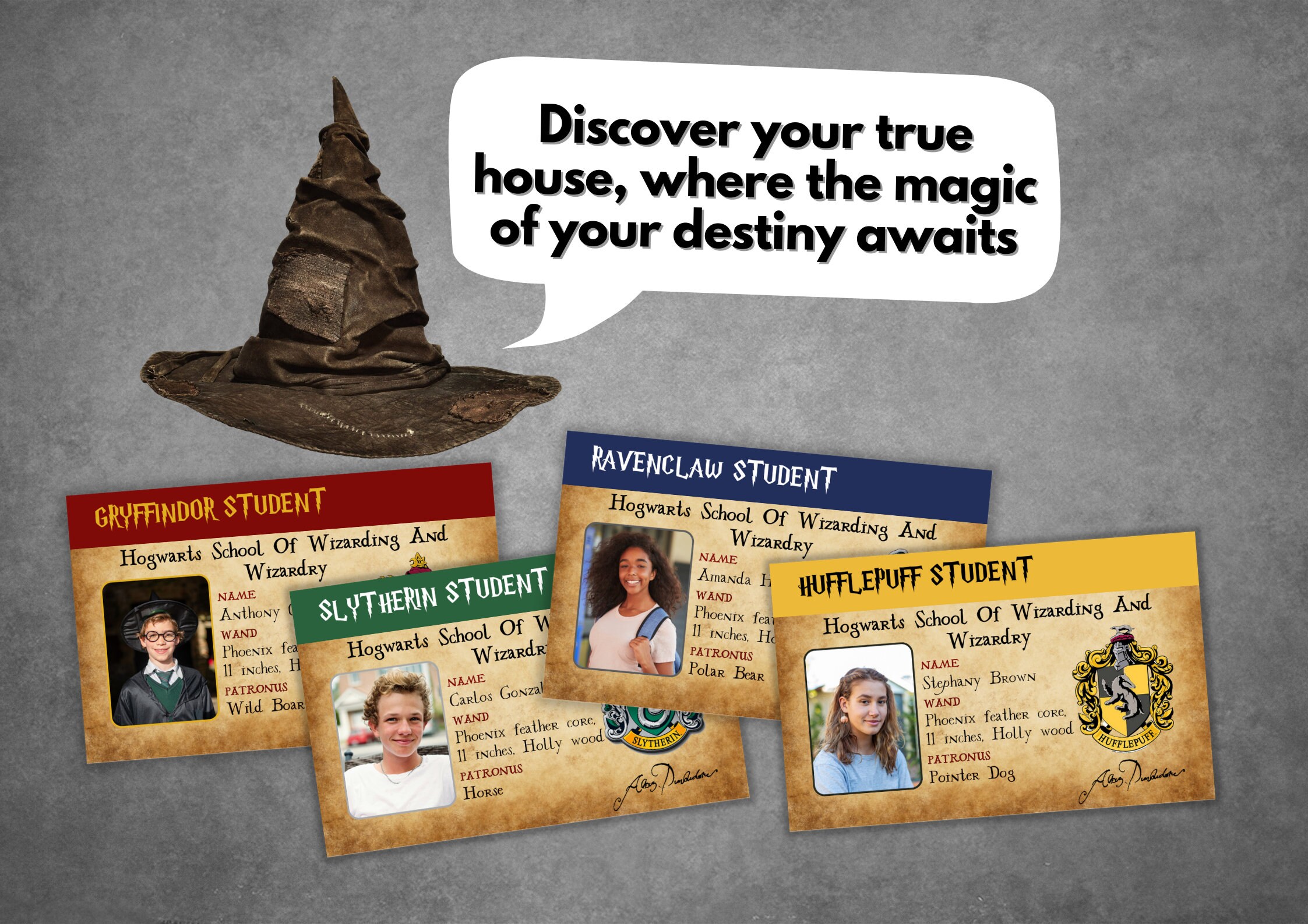 Editable School of Wizarding and Wizardry ID Badges Template, Printable ...