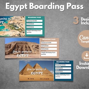 Editable Egypt Ticket Template, Printable Egypt Boarding Pass Template ...