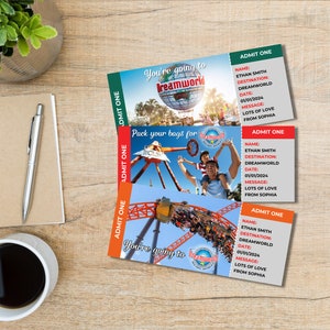 Editable Dreamworld Surprise Ticket Template, Printable Dreamworld ...
