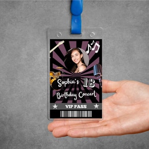 Editable VIP Pass Concert Party Template, Printable Concert Backstage ...