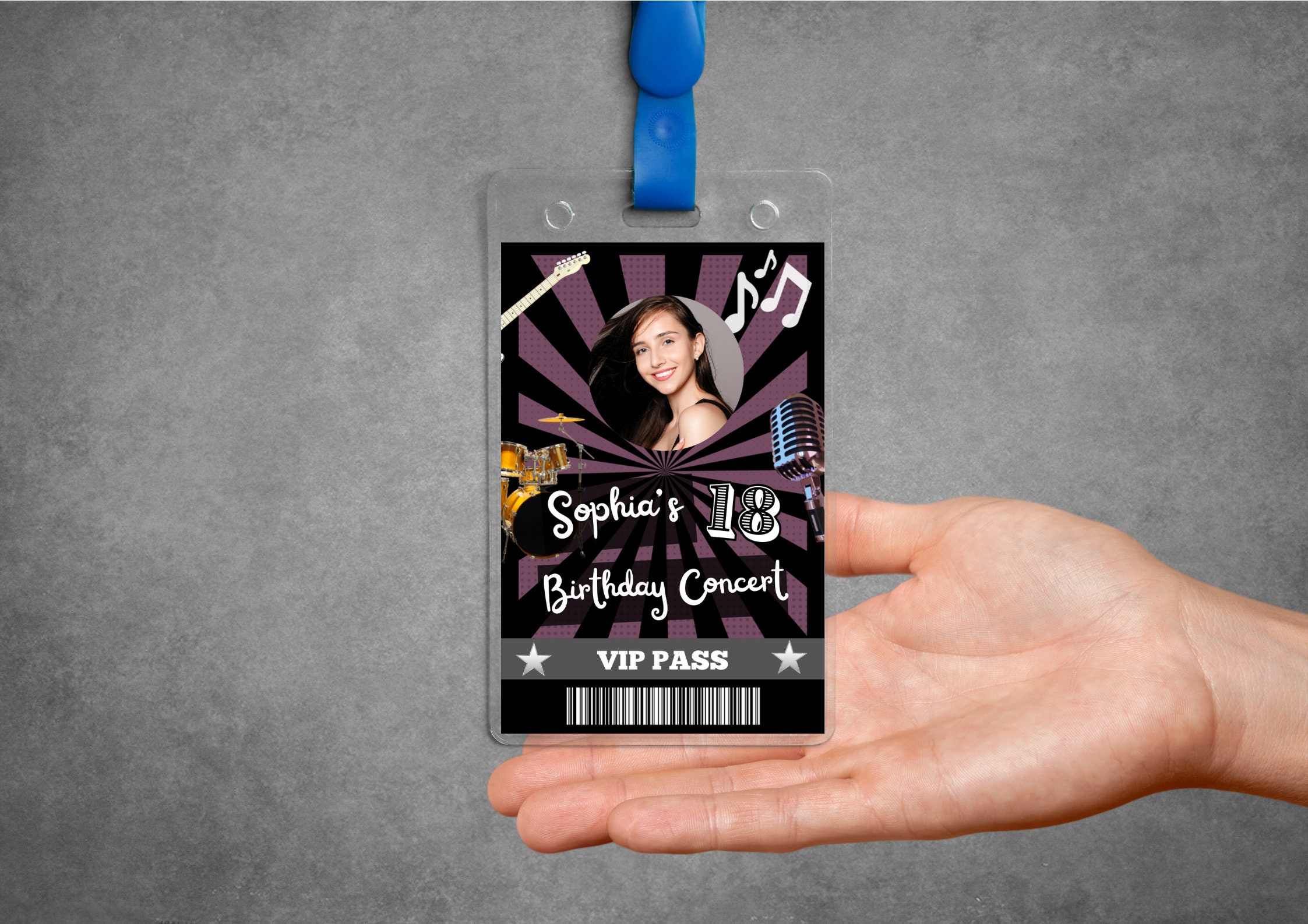 Editable Concert VIP Pass Invitation, Birthday Party (canva Template ...