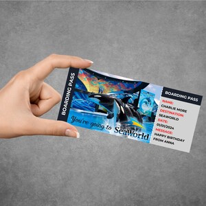 Editable Seaworld Surprise Ticket Template, Printable Seaworld Florida ...