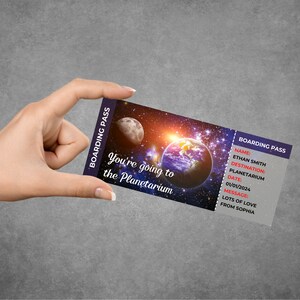 Editable Planetarium Surprise Ticket Template, Printable Astronomy Show ...