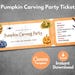 Editable Pumpkin Carving Party Invitation Template, Printable Pumpkin ...