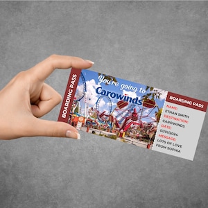 Carowinds Surprise Ticket Template, Printable Boarding Pass (canva ...