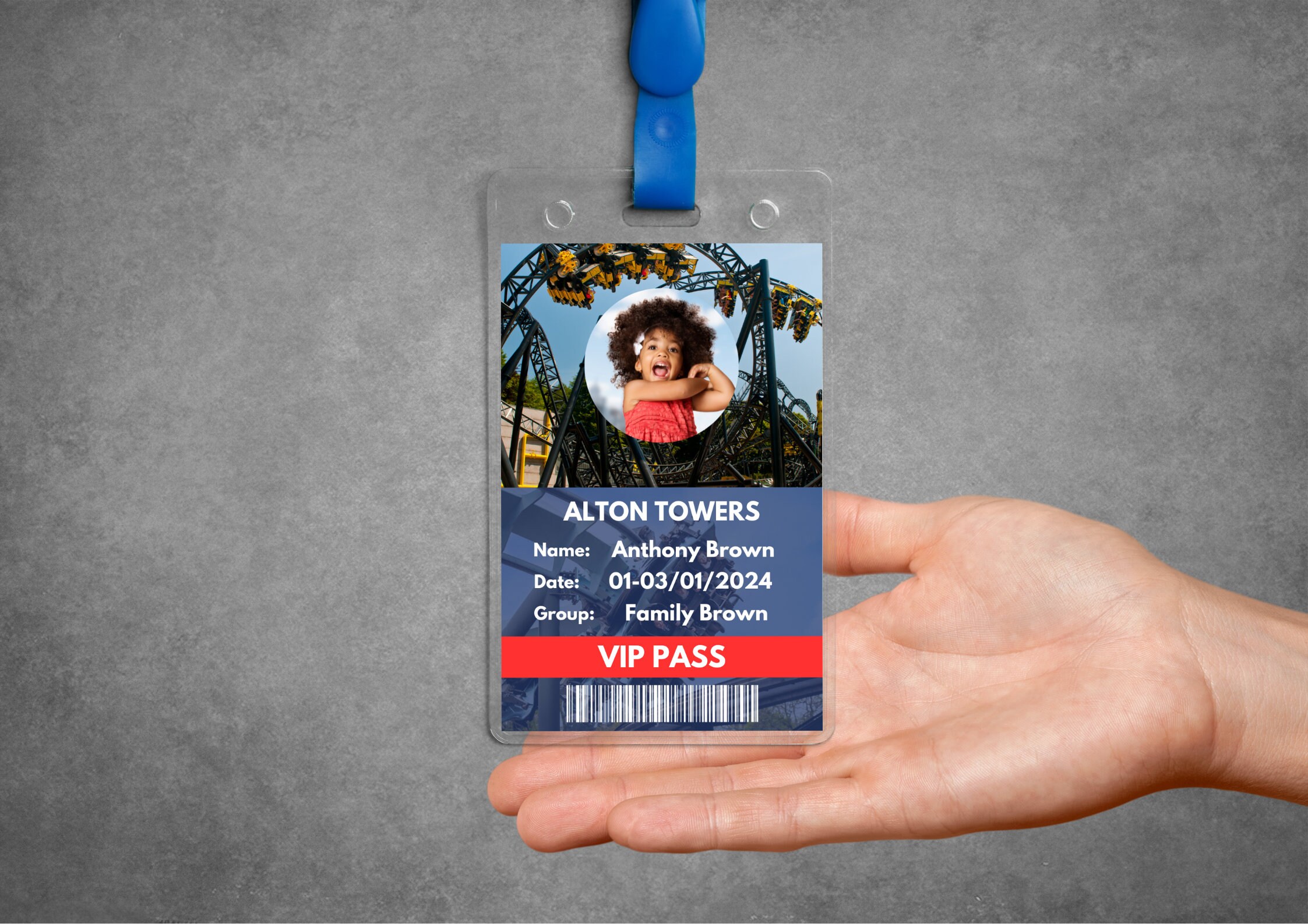 Editable Alton Towers ID Badges Template, UK Trip (digital Download) - Etsy