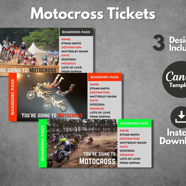 Motocross Resume Template - Etsy
